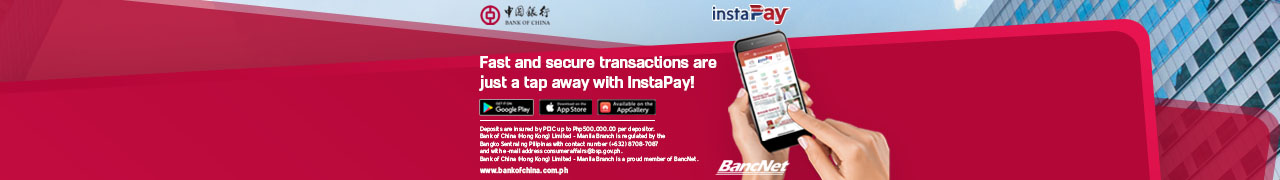 InstaPay | Personal Banking | Bank of China@Manila
